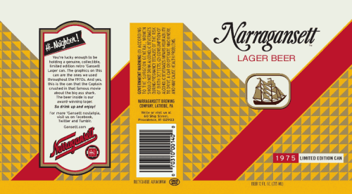 Narragansett Retro Lager cans, as seen in Jaws, now available - BeerPulse