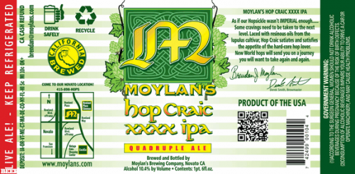 Moylan's Hop Craic XXXX Quadruple IPA now available in bottles for ...