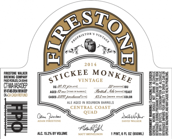 Firestone Walker Stickee Monkee joins Proprietor’s Vintage series in ...