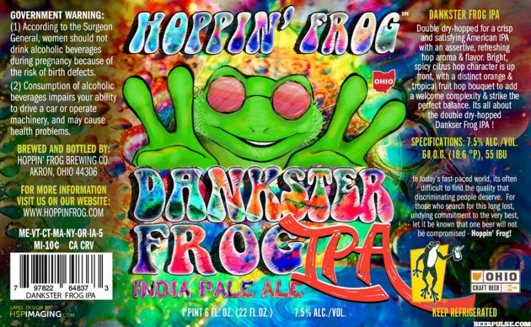 Hoppin' Frog Dankster Frog IPA 12 oz. bottle release set for November ...