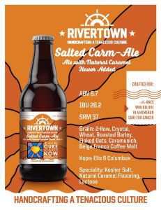 Rivertown Salted Carm-Ale Beer proceeds to help ‘The Cure Starts Now ...