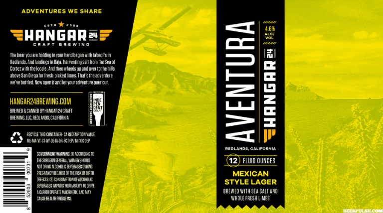 Hangar 24 reveals new branding and new beer, Aventura Mexican Style ...